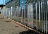 China 3 Rail Triple Pointed Steel Palisade Fencing Include Fixing for sale