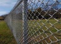 China Hot Dip Galvanized PVC Coated Wire Mesh Diamond Hole Cyclone Fence for sale