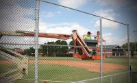 China Galvanized Powder Coated 2.0mm Steel Chain Link Fencing School Sports Playground for sale