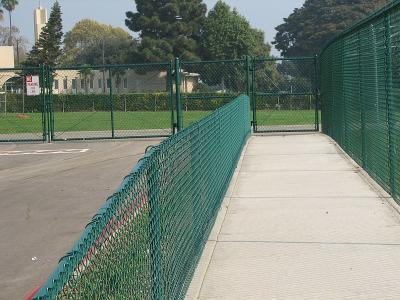 China Galvanized Powder Coated 2.0mm Steel Chain Link Fencing School Sports Playground for sale
