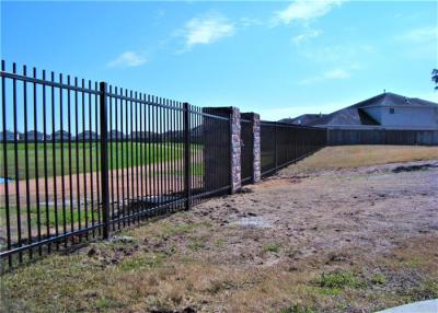 China 1.8 M Height Powder Coated Tubular Fencing Metal Picket Ornamental for sale
