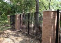 China 1.8 M Height Powder Coated Tubular Fencing Metal Picket Ornamental for sale