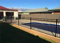 China Black 2.4mm Length Tubular Security Fencing Powder Coated With Post for sale