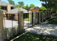 China Black 2.4mm Length Tubular Security Fencing Powder Coated With Post for sale