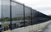 China Black 2.4m Wrought Iron Fence Panel Steel Metal Picket Ornamental for sale