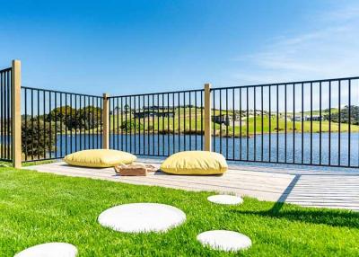 China Durable Flat Top Metal Tubular Fencing Lightweight Pool 1.2m Tall for sale