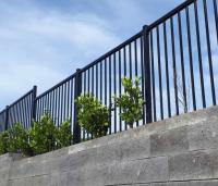 China 1.8m Height Black Powder Coated Tubular Fencing Spear Top for sale