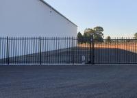 China 2100mm High Steel Tubular Fencing 2400mm Wide 2 Rails Security Hercules for sale