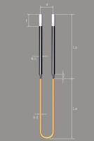 China U Type Mosi2 Heating Elements Molybdenum Disilicide Rod For 1700C Furnaces for sale