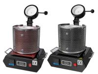 China Mini 1150C 2kg Gold Melting Furnace 1.8KW Silver Melter with Graphite Crucible for sale