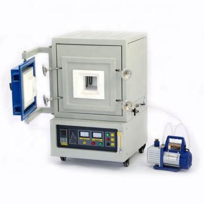 China Mini 1400C Electric Vacuum Atmosphere Furnace SiC Rod Heating 100x100mm Chamber for sale