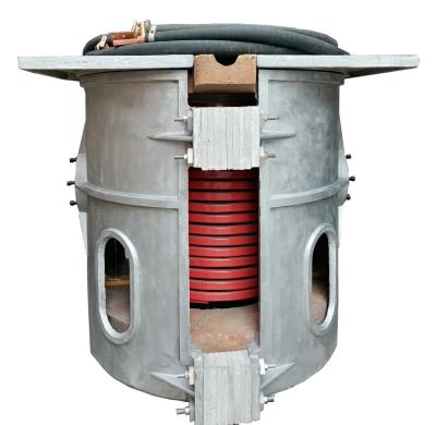 China GWT-1.5 1.5 Ton Brass Melting Induction Furnace 1200C No Pollution 750KW for sale