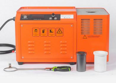 China 1450C IGBT Mini Gold Melting Furnace 1kg 3kW with Water Cooling for Jewelry for sale