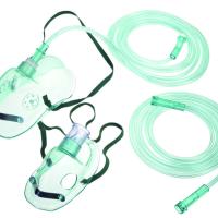 China Medium 2m Tube Respirator Face Mask Pediatric PVC Transparent Oxygen Mask for sale