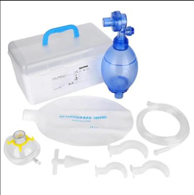 China PVC Emergency Manual Resuscitation Bag Valve Mask BVM And Ambu Bag Positive Pressure Ventilation for sale