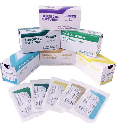 China Polyglycolic Acid PGA Surgical Sutures 910 Vicry Silk Chromic Catgut Nylon Surgical Suture for sale