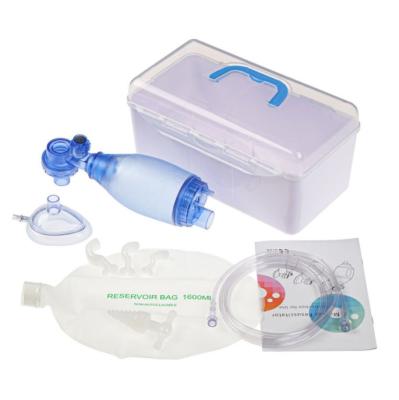 China Veterinary Disposable Manual Resuscitator Medical Grade PVC Ambu Bag Set With Mask Oxygen Tubing And Airway Kit S/M/L Sizes for sale