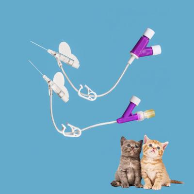 China PVC Stainless Steel I.v. Cannula For Cat And Dog Y-type Better Fixation Multi Size 14g 16g 18g 20g 22g 24g 26g for sale