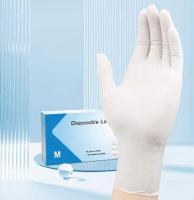 China Disposable Powder-Free Latex Examination Gloves  4.5~6.5 g Non Sterile Anti-Slip Function Wholesale Latex Examination Gloves for sale