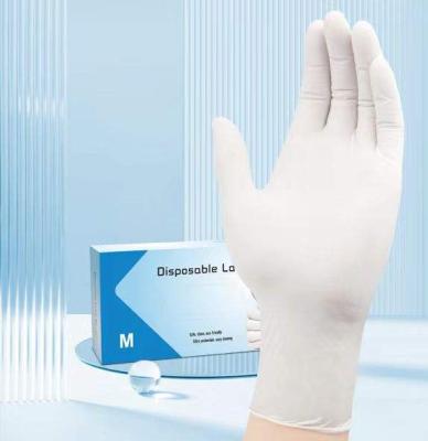 China Disposable Powder-Free Latex Examination Gloves  4.5~6.5 g Non Sterile Anti-Slip Function Wholesale Latex Examination Gloves for sale