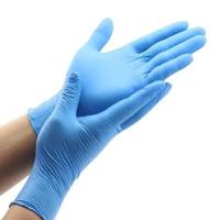 China Powder Free Disposable Protection Gloves Blue Composite Mixed Acid Alkali Resistant High Elastic Hands for sale