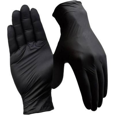 China Nitrile Black Powder Free Vinyl Disposable Protection Gloves For Household Kitchen for sale