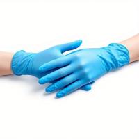 China Examination Powder Free Xl Nitrile Disposable Gloves Blue for sale