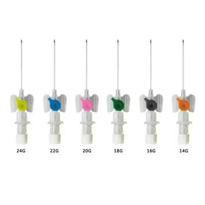 China Veterinary IV Catheter 18G-26G Pet Indwelling Needle, Medical Grade PP Butterfly Type IV Cannula with Injection Port, CE Certified for Animal Hospital for sale