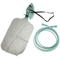 China Medical-Grade Soft PVC Non-Rebreather Oxygen Mask with 1L Reservoir Bag and Star Lumen Tubing for High-Concentration Oxygen Therapy for sale