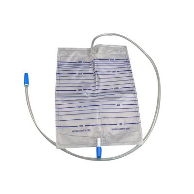 China 2000ml Capacity Leakproof Urine Bag with T-Tap Valve for Sterile Disposable Urine Collection for sale