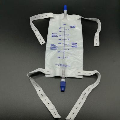 China 500ml Capacity Urinary Leg Bag with Anti-Reflux Valve and Leakproof Design for Secure Urine Collection for sale