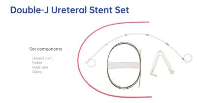 China Medical-Grade Double J Ureteral Stent Set – Class II PVC with 22mm-26mm Length for Optimal Urinary Healing for sale