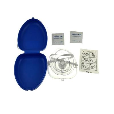 China Portable CPR Mask with Oxygen Port and One-Way Valve for Emergency Resuscitation for sale
