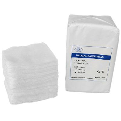 China Multi-Purpose Sterile Square Gauze Pads for Wound Care and Dressing, Soft and Absorbent for sale