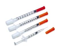 China Medical Disposable Insulin Syringe with 1ml Capacity Fixed Needle and Sterile Packaging for sale