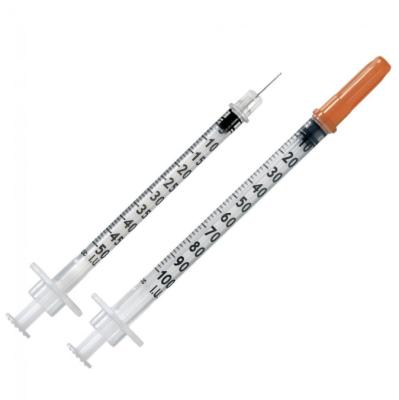 China Disposable Sterile Insulin Syringe - 1ml/0.5ml/0.3ml Fixed Needle, High-Transparency PVC Material, CE & ISO Certified for sale