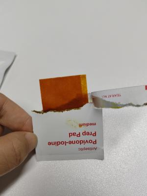 China Extra-thick Povidone-Iodine Swabs with 3-Year Shelf Life in Foil-Pouch Packaging for Sterile Wound Care for sale