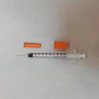 China Disposable Sterile Syringe with Zero Dead Space Design and Bright Orange Caps to Ensure Safe and Insulin Administration for sale