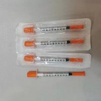 China Disposable Sterile Syringe with Zero Dead Space Design and Bright Orange Caps to Ensure Safe and Insulin Administration for sale