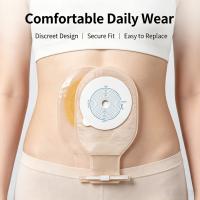 China One-Piece Adhesive Ostomy Bag Open-End Drainable Colostomy Pouch Disposable Stoma Care Fecal Bag CE Certified Class I Adult for sale