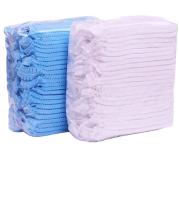 China Mob Dust Caps Disposable Medical Non Woven Strip Cap Bouffant Head Cover Surgical Doctor Nurse Hat Double Elastic Clip Caps for sale