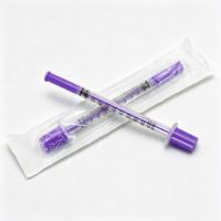 China Disposable Insulin Syringe 0.5cc 1cc  Medical Etral Thin Wall Insulin Syringes with Customized Color for sale