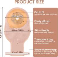 China Colostomy Bags Clamp Closure Ileostomy Stoma Care No Residue Left Medical Ostomy Supplies Cut-to-Fit Drainable Pouches for sale