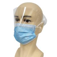 China 17.5*9.5CM Antifog Mask Disposable Medical Face Mask with Eye Shield for sale