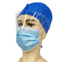 China 17.5*9.5CM Antifog Mask Disposable Medical Face Mask with Eye Shield for sale
