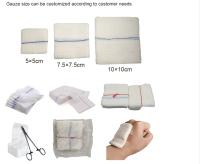 China Medical Surgical Gauze Swab Non Sterile 10*10cm 12ply  40S Gauze Swab 100pcs/pkt For Hospital Use for sale