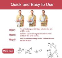 China Latex-Free 100% Cotton Triangular Bandage Medical Bandage for Fracture Support and Arm Sling First Aid for sale
