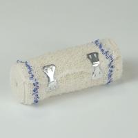 China EO Sterile Elastic Crepe Bandage with Aluminium Clips Made from 100% Bleached Cotton for First Aid Wound Care for sale
