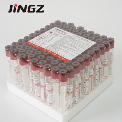 China CE Approved Red Top No Additive Plain Tube Vacuum Blood Sample Collection Tube According Vacuum for sale