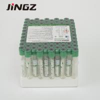 China 2-5ml Glass Plastic Blood Sample Collection Tube Green Lithium Heparin Vacuum for sale